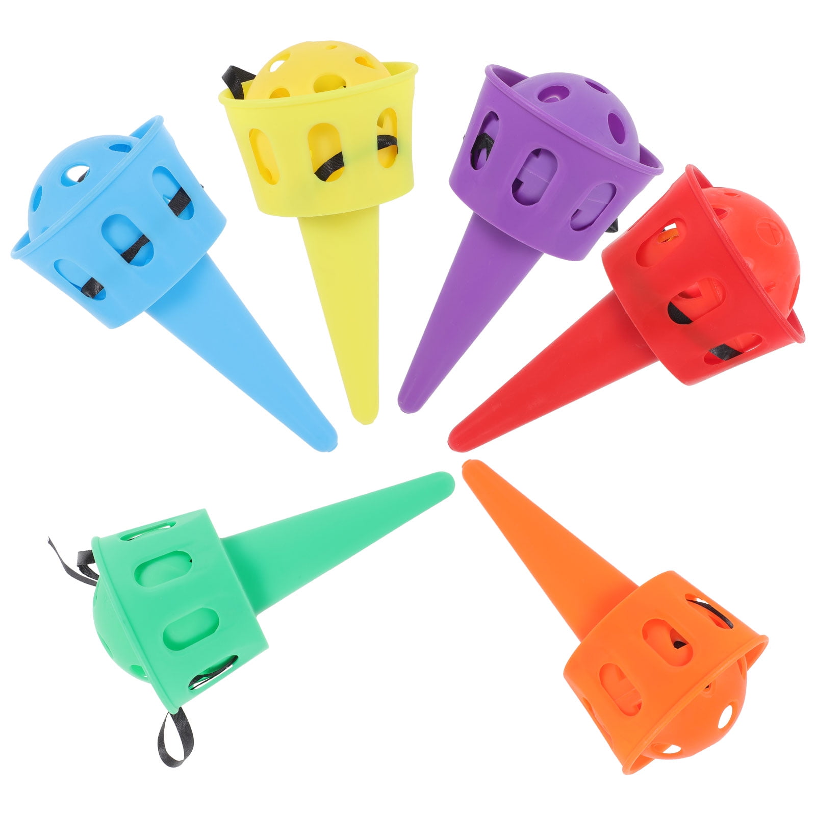 WRITWAA 6Pcs Children Games Assorted Color Throwing Game Trunk Events ...