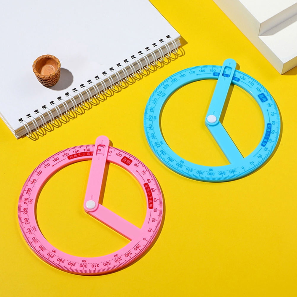 WRITWAA Convenient Multi-Function Protractor Assorted Color Plastic for ...