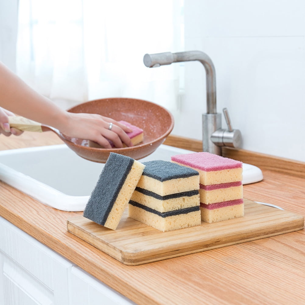 WRITWAA 6Set Heavy Duty Scouring Pads for Scrubbing Pots Cleaning Walls ...