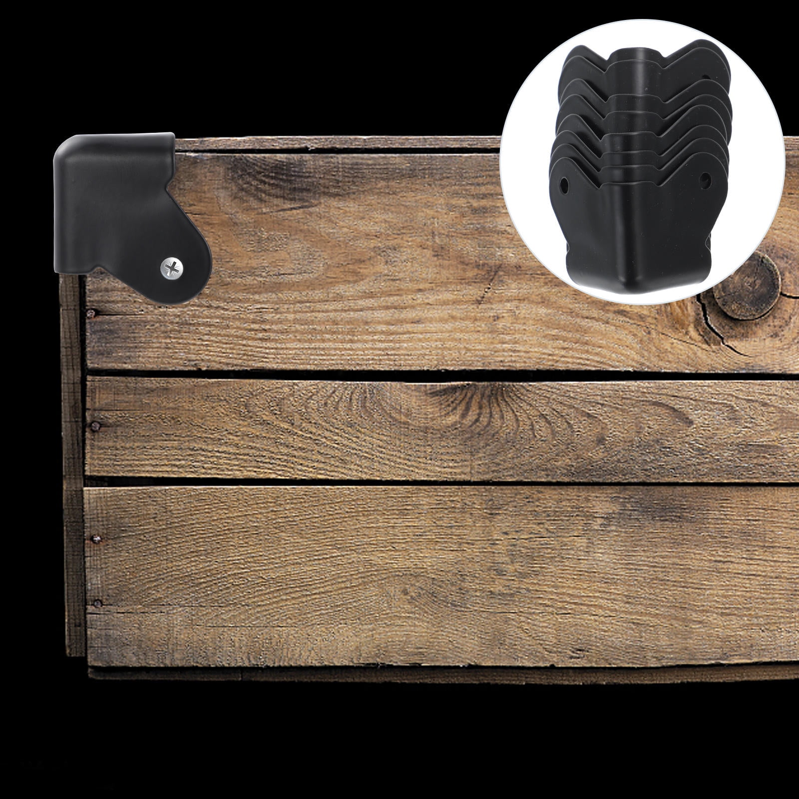 WRITWAA 8Pcs Black Metal Box Corner Protectors for Home Decor - Walmart.com