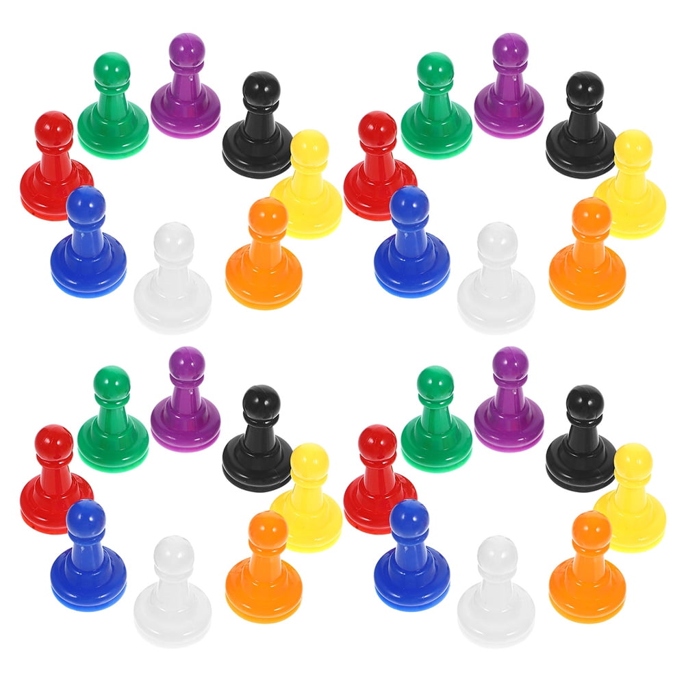 WRITWAA 80Pcs Game Pawns for Board Games Assorted Color Plastic ...