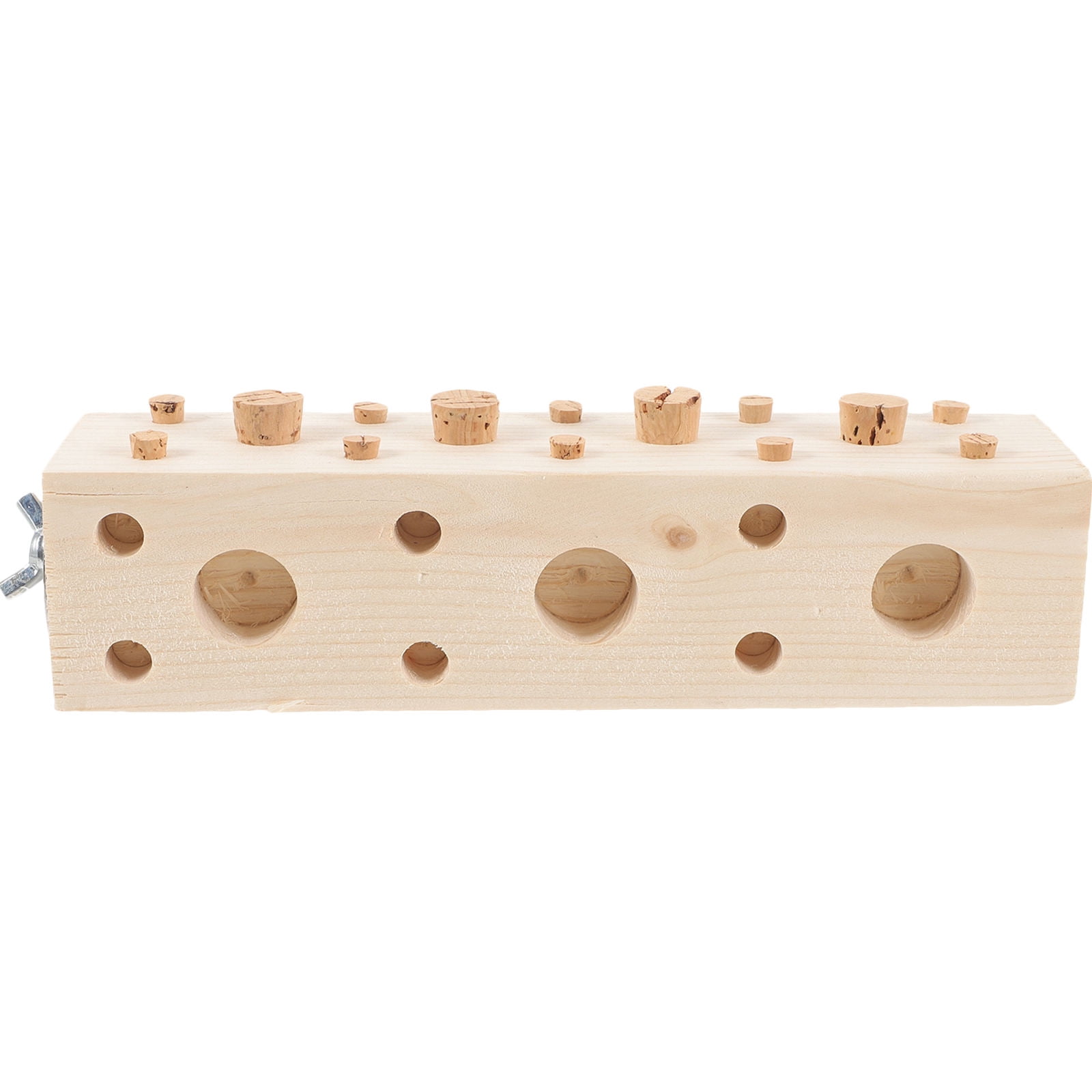 WRITWAA Bird Toy Parrot 1Pack Wooden Block Beige 7.86x1.97x1.97in for ...
