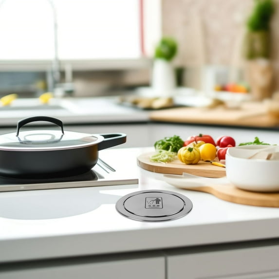 WRITWAA Multi Color Stainless Steel Countertop Flap Lid for Kitchen and ...