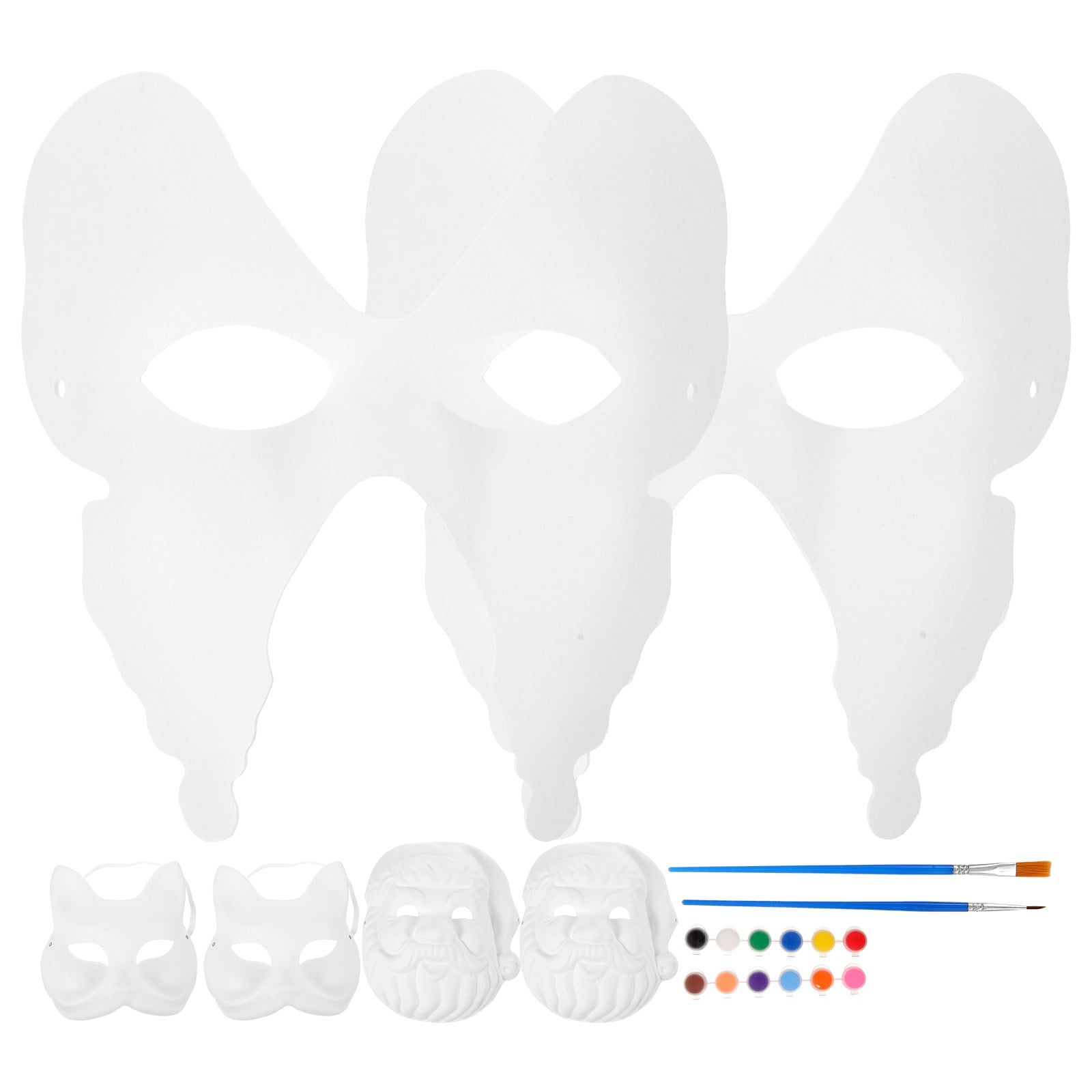 WRITWAA Diy White Mask Fox Shape For Kids 9.43Inch Set - Walmart.com