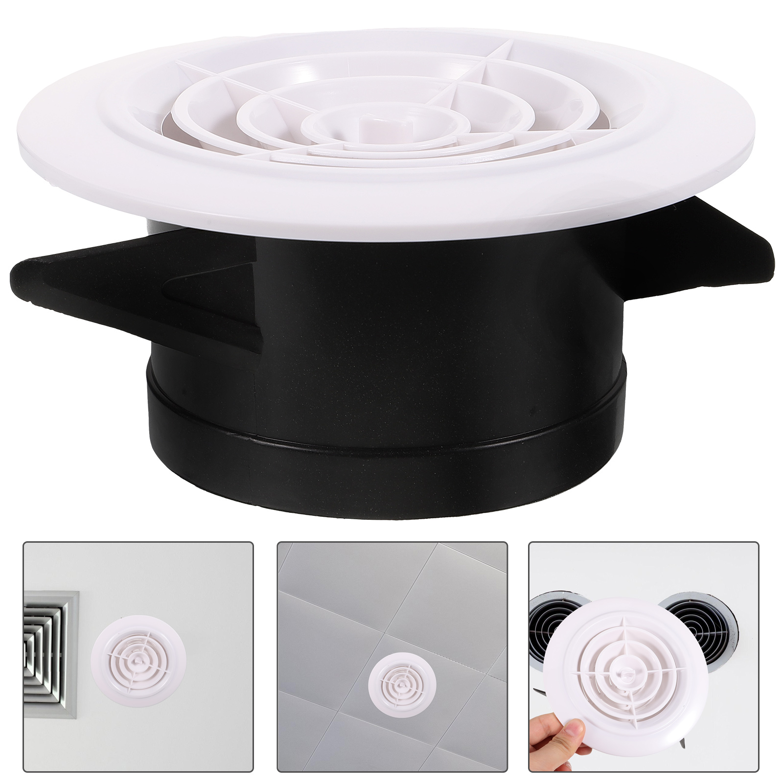 WRITWAA Duct Vents Round Louvered Vents White ABS for Air Conditioning ...