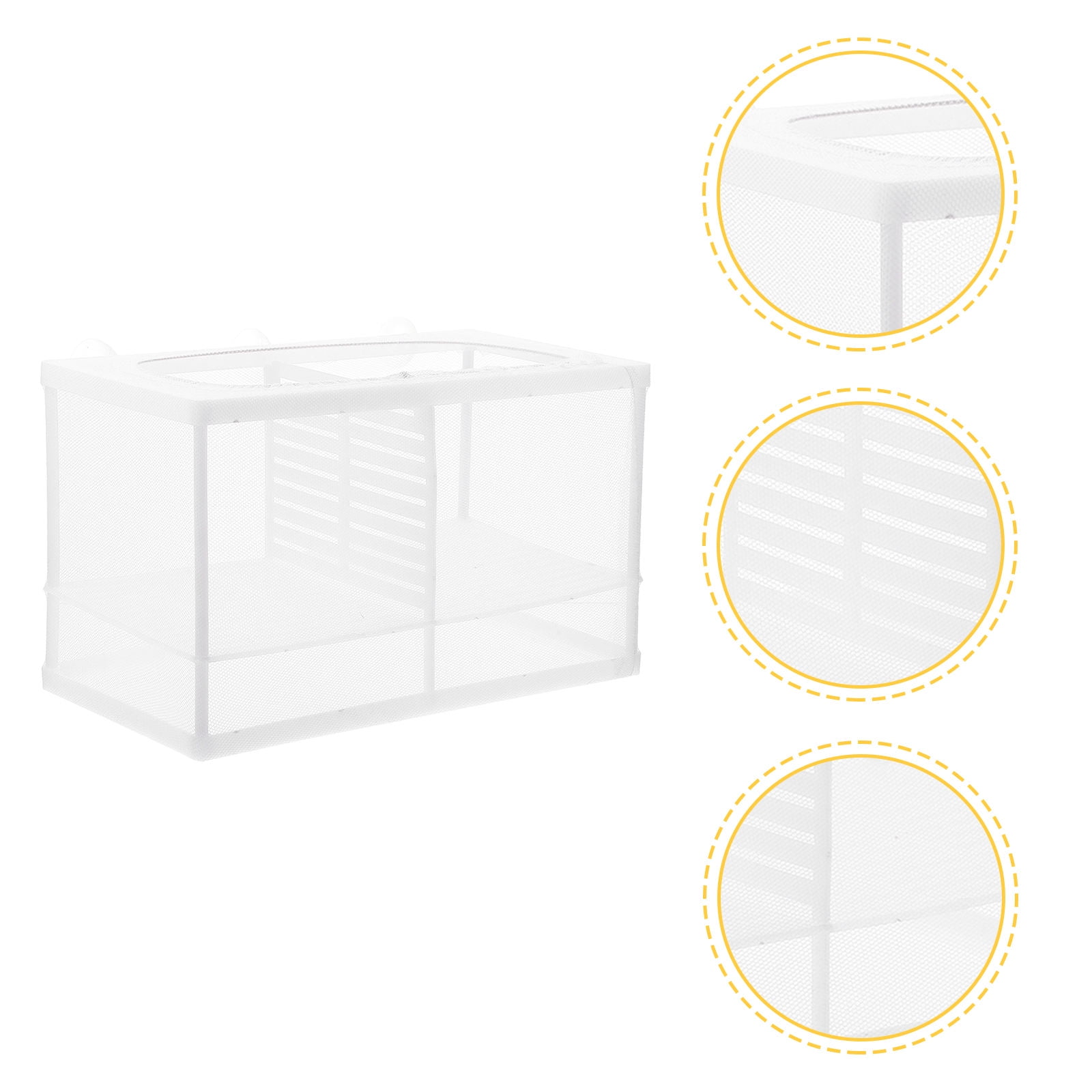 WRITWAA Fish Fry Incubation Box Suction Cup Design ABS White 1Pcs Fish ...
