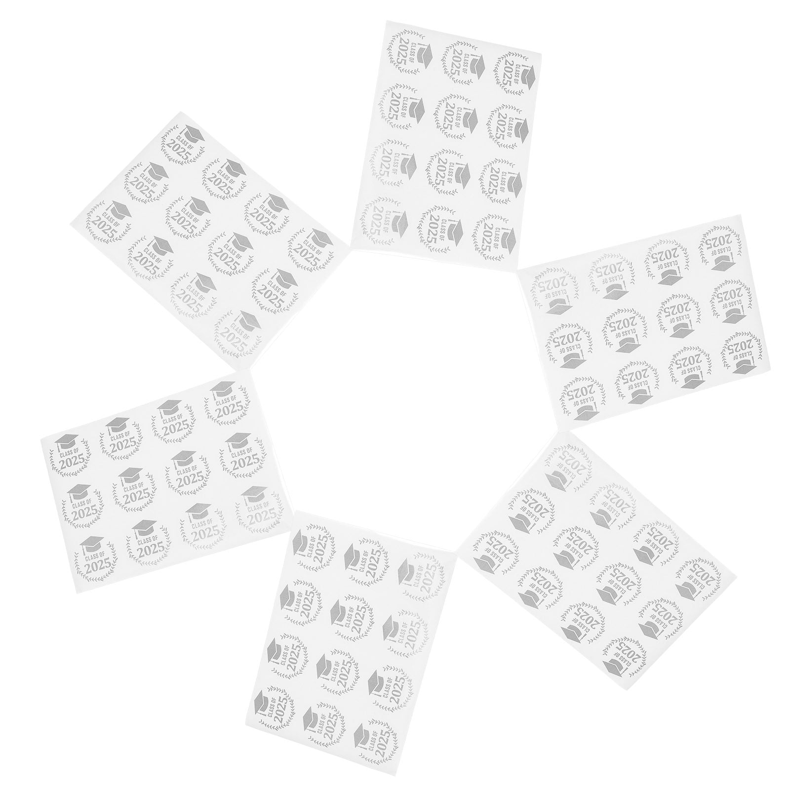 WRITWAA Graduation Cap Label Stickers Planner Graduation Sticker Silver ...