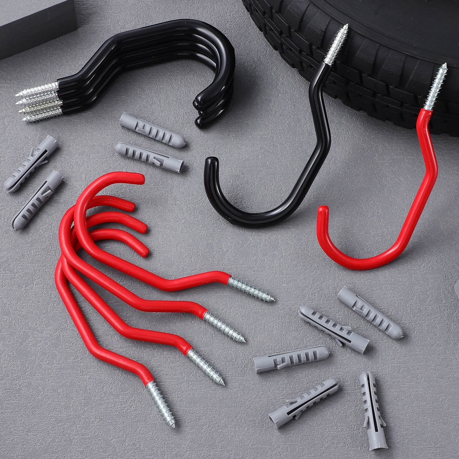 WRITWAA Multipurpose Utility Hooks Black 10Pcs 5.89x2.87x0.31in ...