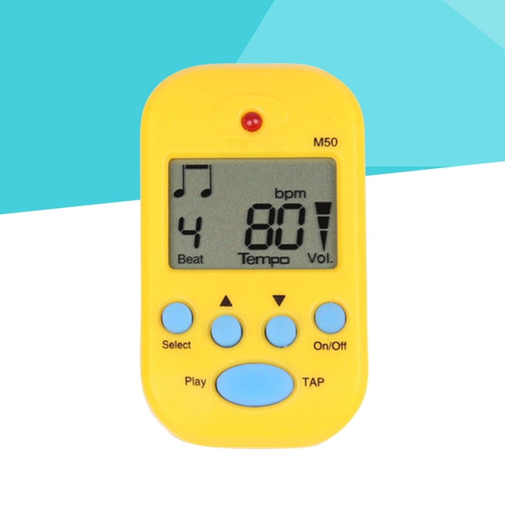 WRITWAA Accurate Yellow LCD Digital Metronome with Tap Function for ...