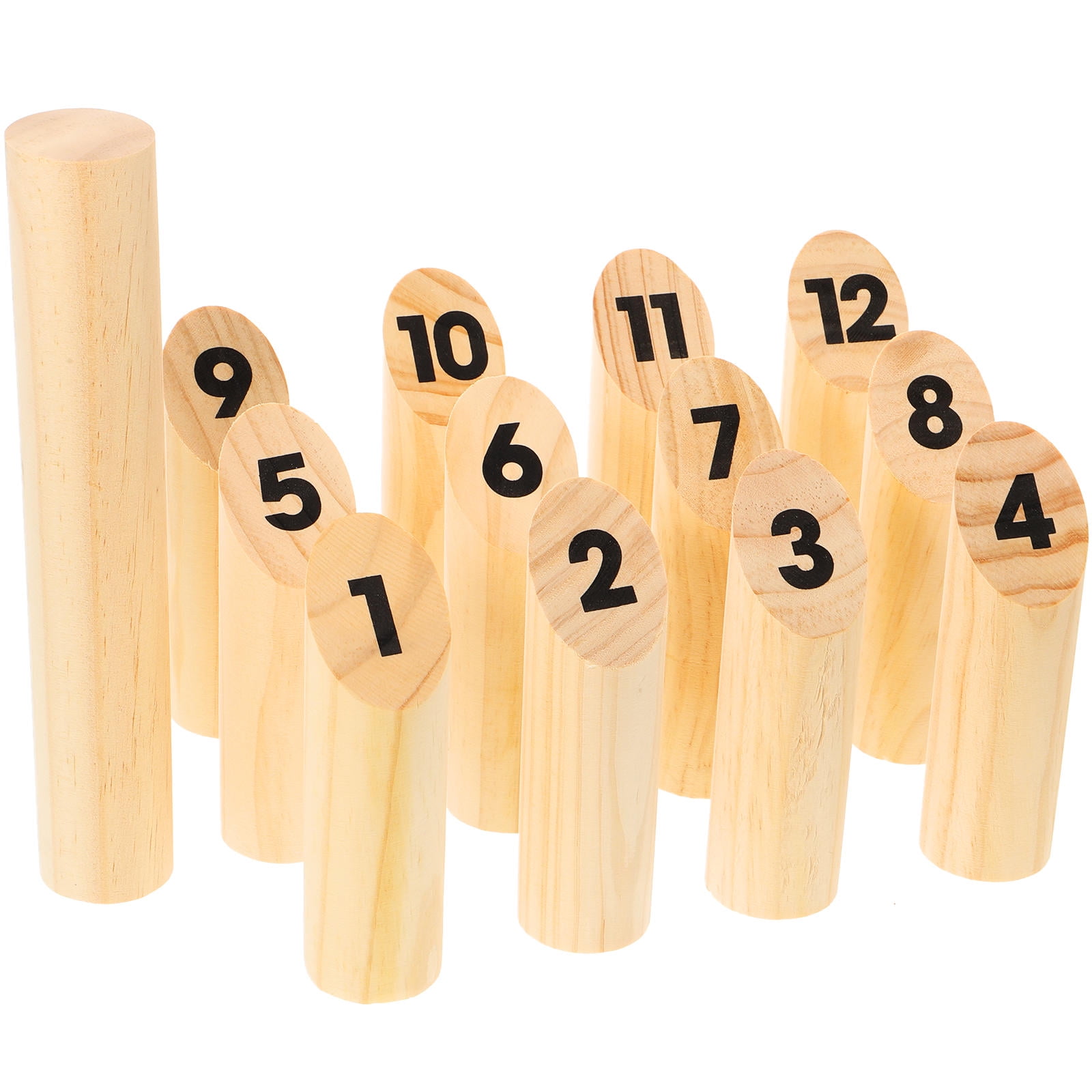 WRITWAA Numbered Wooden Block Toss Game Set in Khaki - Interactive ...