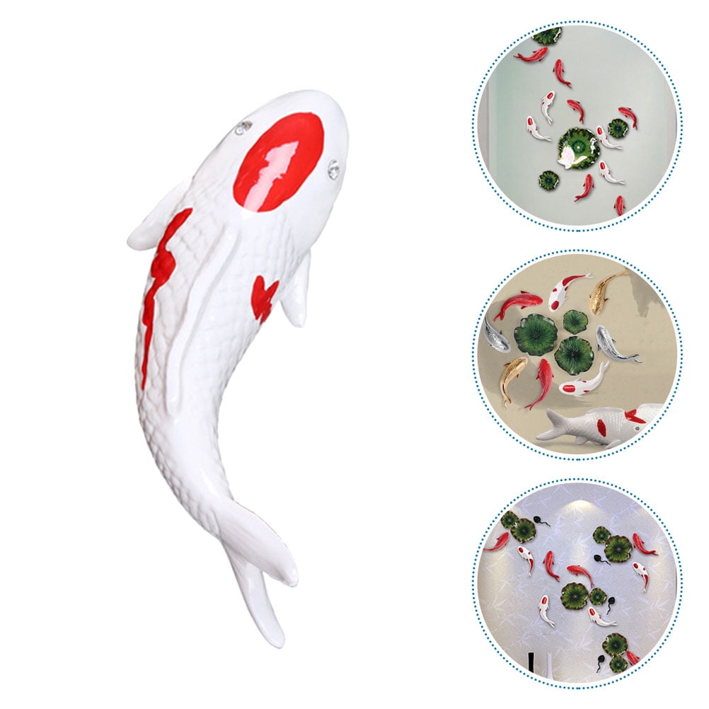 WRITWAA Resin Fish Decor 3D Wall Hanging Durability Indoor Decor ...