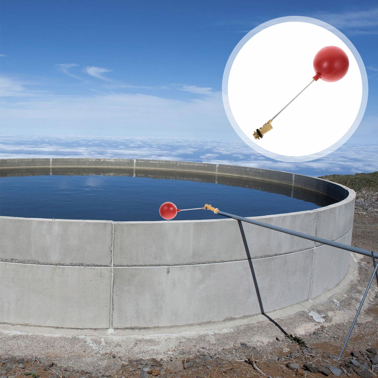 WRITWAA Float Valve Water Tank Plastic Water Level Control for ...