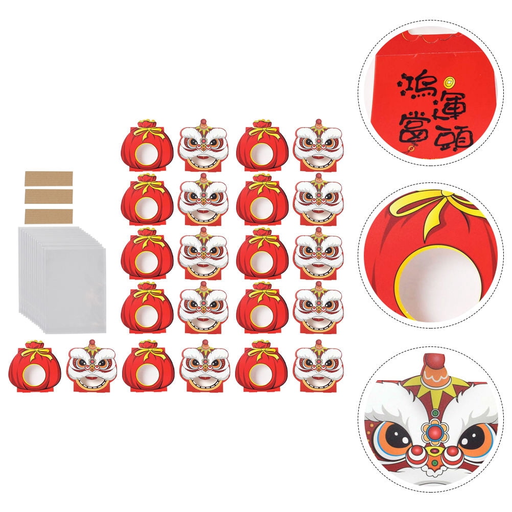 WRITWAA Holiday Treat Containers New Year Paper Box Red Paper 32 x New ...