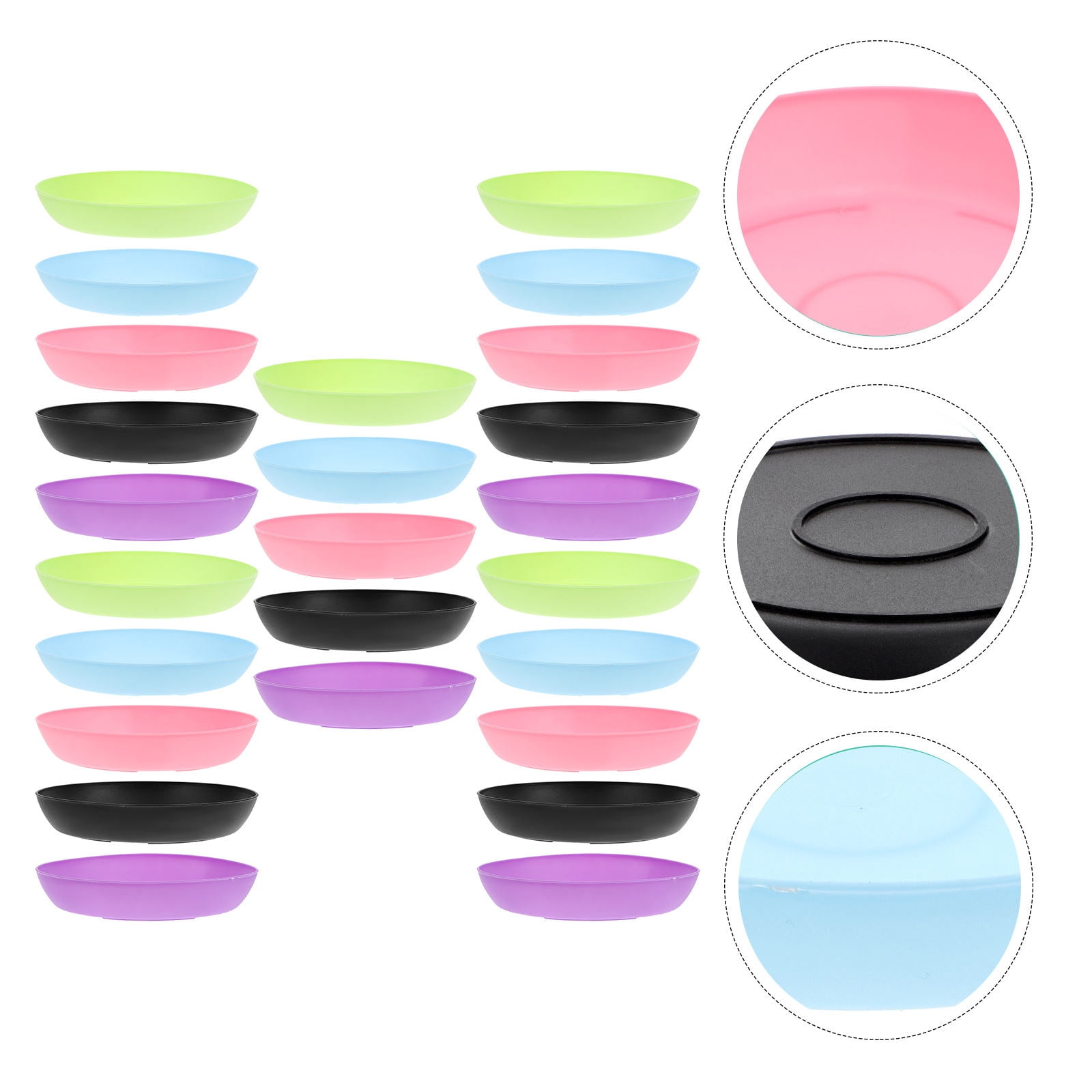 WRITWAA Saucers For Potted Plants 25Pcs Plastic Flower Pot Saucers ...