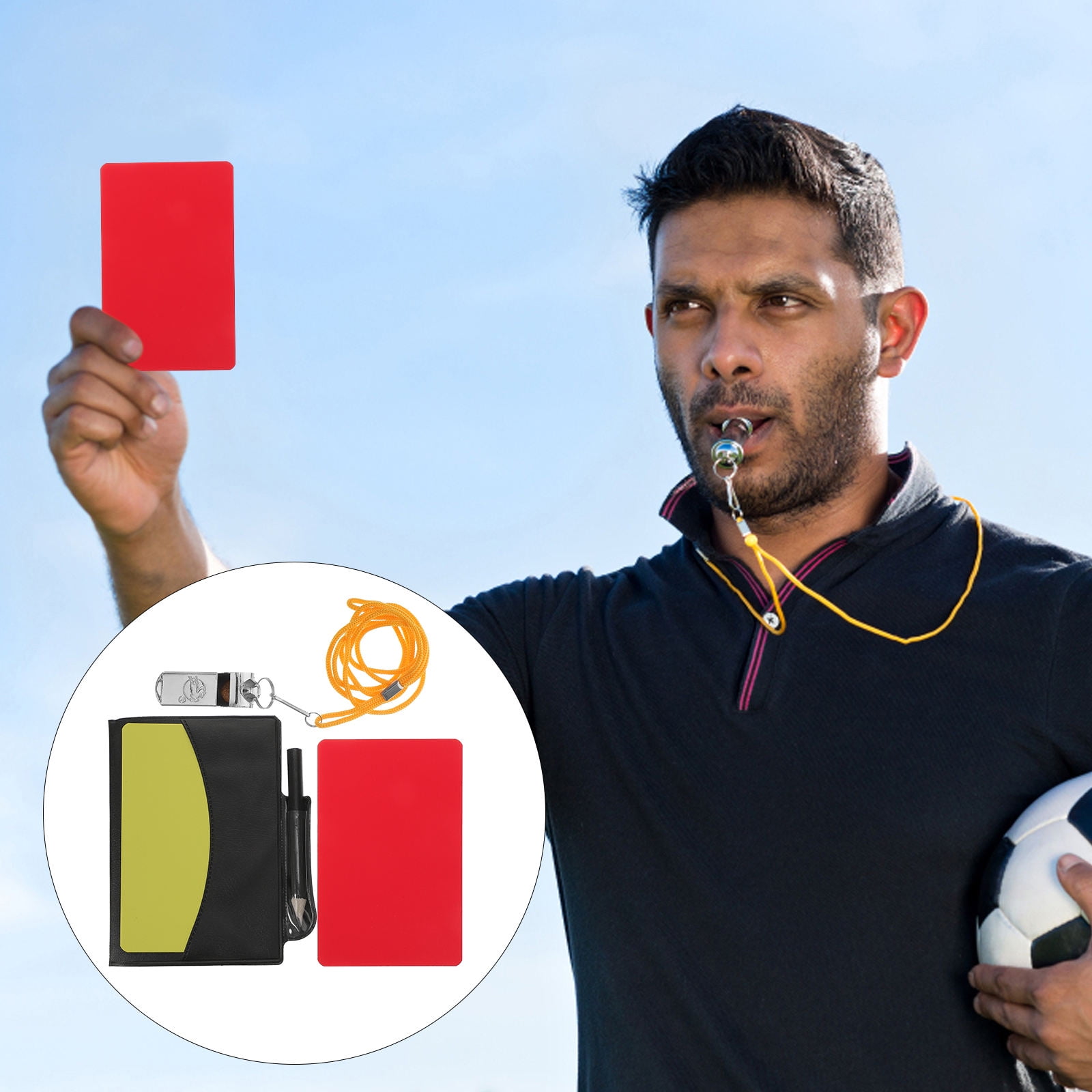 WRITWAA Set Football Soccer Referee Card PVC Assorted Color for Soccer ...