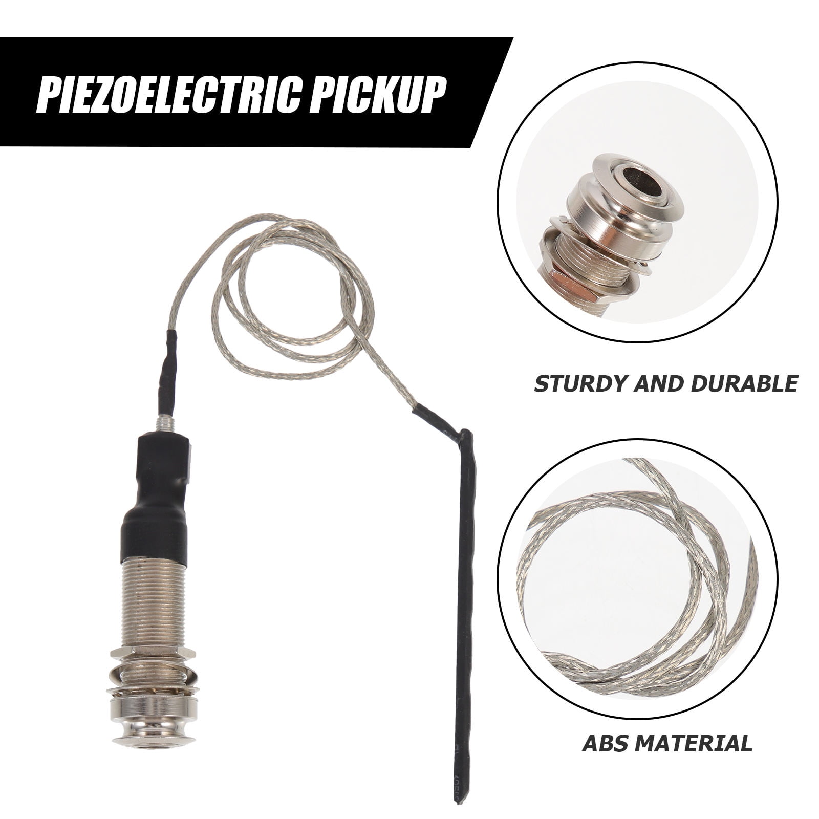 WRITWAA Acoustic Electric Guitar Pickup Copper Iron Resin Silver ...