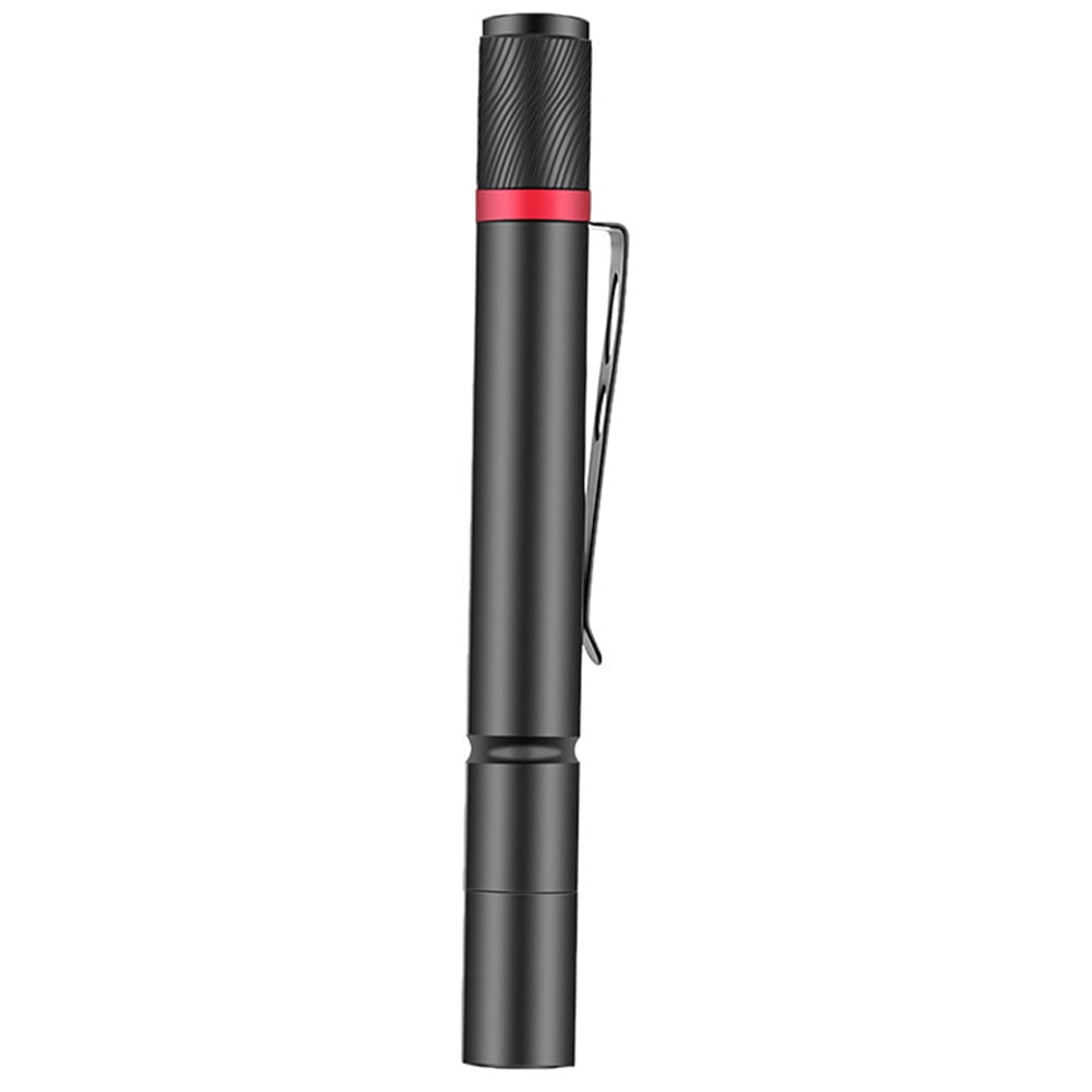WRITWAA LED Handheld Flashlight Black Portable Lamp Aluminum 1Pack Back ...
