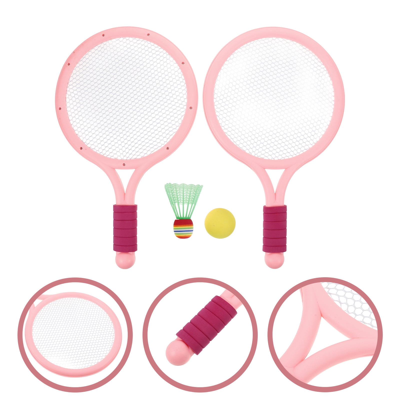 WRITWAA Lightweight Pink Badminton Set for Backyard Games and Physical ...