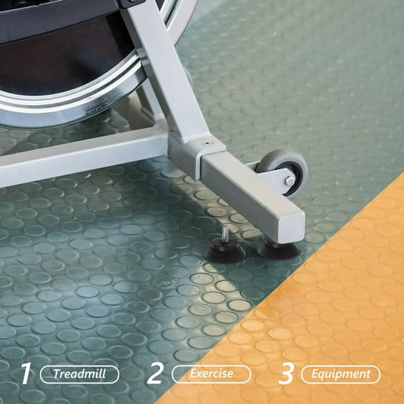 WRITWAA Treadmill Floor Mats Noise Reduction Plastic For General Users ...