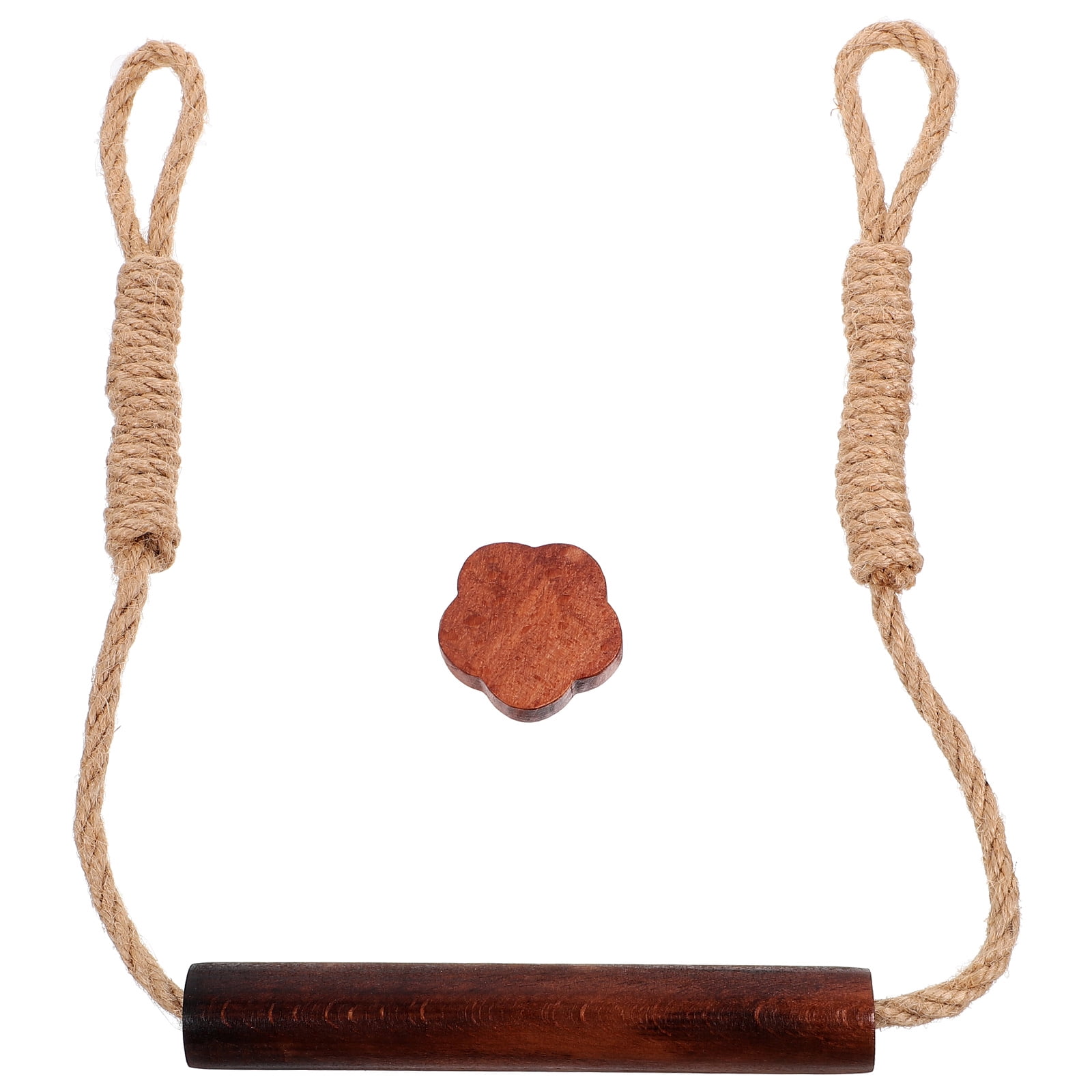 WRITWAA Wood Rope Toilet Paper Holder Rustic Design Multi Use Storage ...