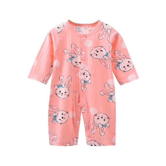 WRKEKC Baby Girls Romper, Baby Boys Jumpsuit, Newborn Summer Button-Up ...