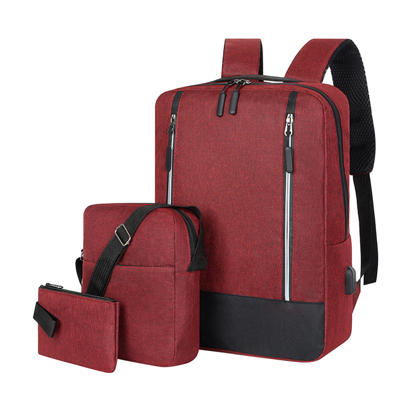 WRKEKC Back to School Backpack Fashion Three-piece Backpack Backpack ...