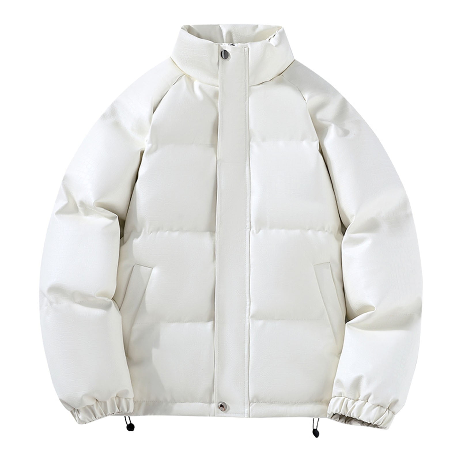 WRKEKC Jackets for Men Fashion Zip Up Hooded Long Sleeve Puffer Jacket ...