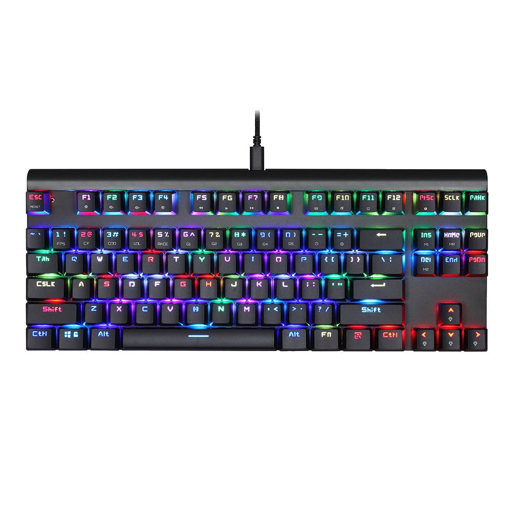 WRKEKC Keyboard CK101 87 Key USB Wired NKRO RGB Backlit Mechanical ...
