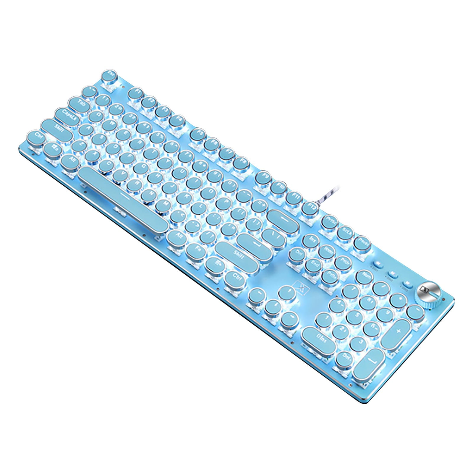 WRKEKC Keyboard Fashionable LED Punks Backlit Wired Mechanical Gaming ...