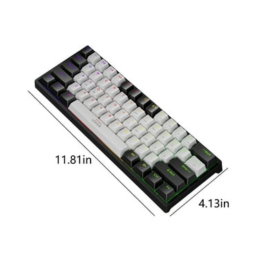 Ajazz AK873 Wired Hot Swappable Mechanical Keyboard, Coiled Cable, 22 ...
