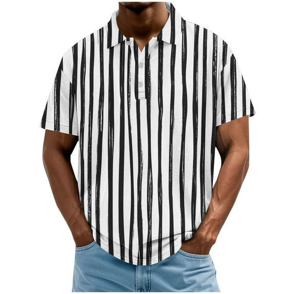 WRKEKC Mens Short Sleeve Button Down Shirts Casual Loose Button Turn ...