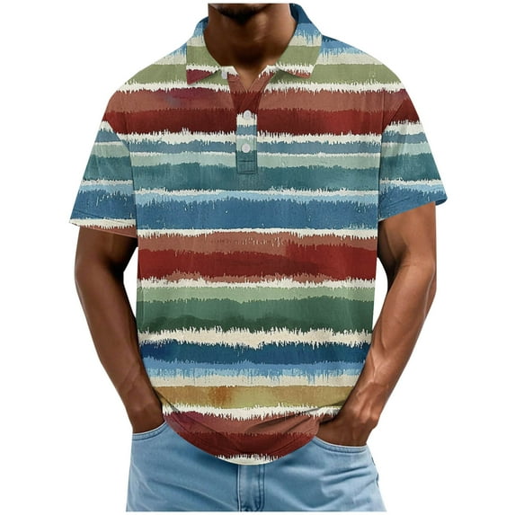 WRKEKC Mens Short Sleeve Button Down Shirts Casual Loose Button Turn ...