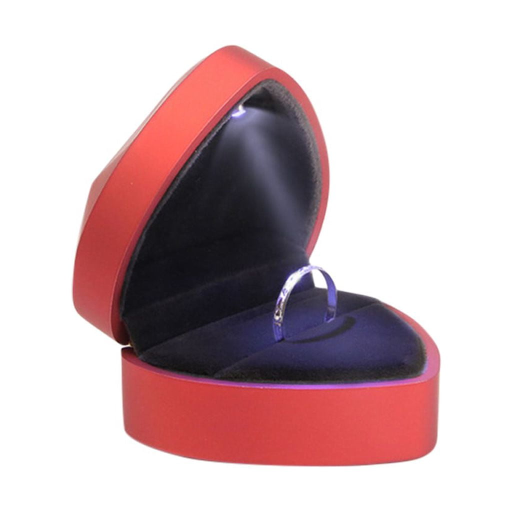 WRKEKC Storage Bins Heart Shaped Ring Protection Box Drop Color At ...