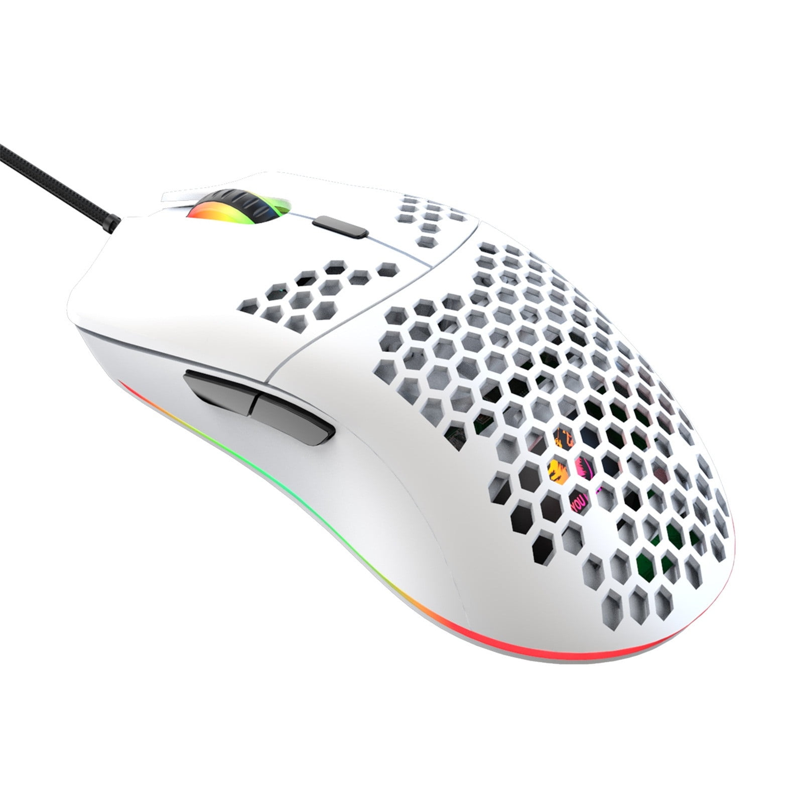 WRKEKC Wireless Mouse M6 Colors Mice Ergonomic Wired Hollowed-Out Mouse ...