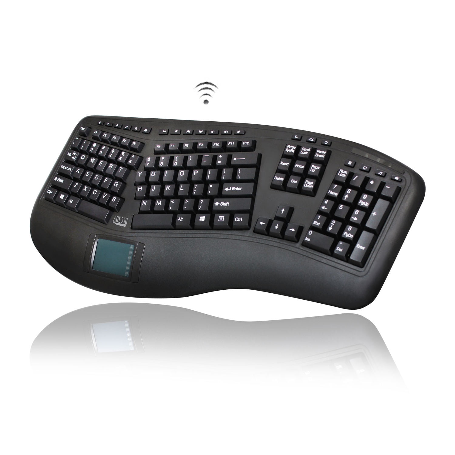 Adesso Adesso 2.4ghz Wireless Tru-form Media 3d Ergonomic Touchpad ...