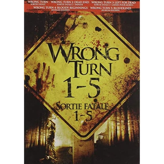 WB, DVD Set, WRONG TURN 1-5 Collection, Horror Movie Series - Walmart.com