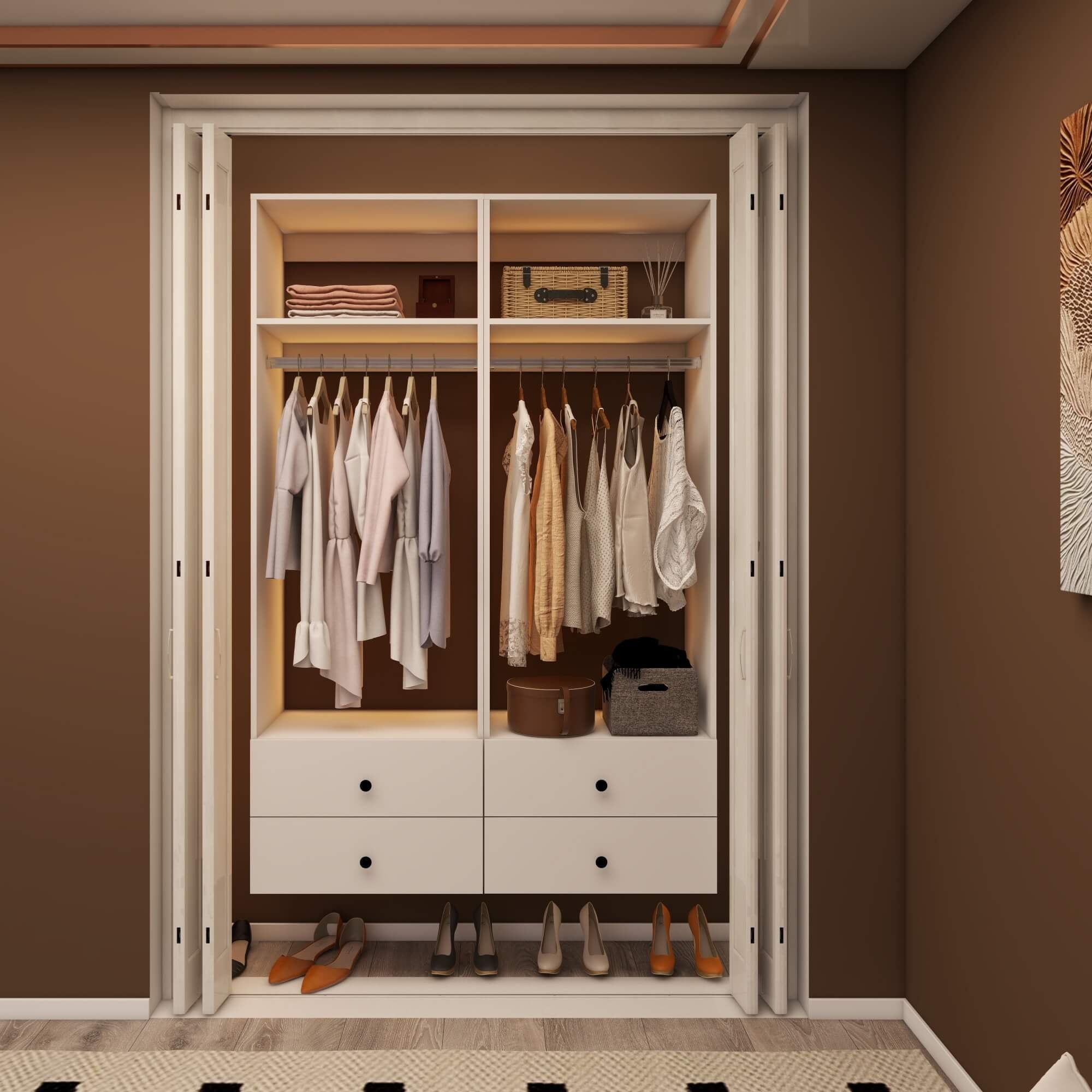 WRR Walk in Closet Organizers and Storage, closet Organizer System with ...