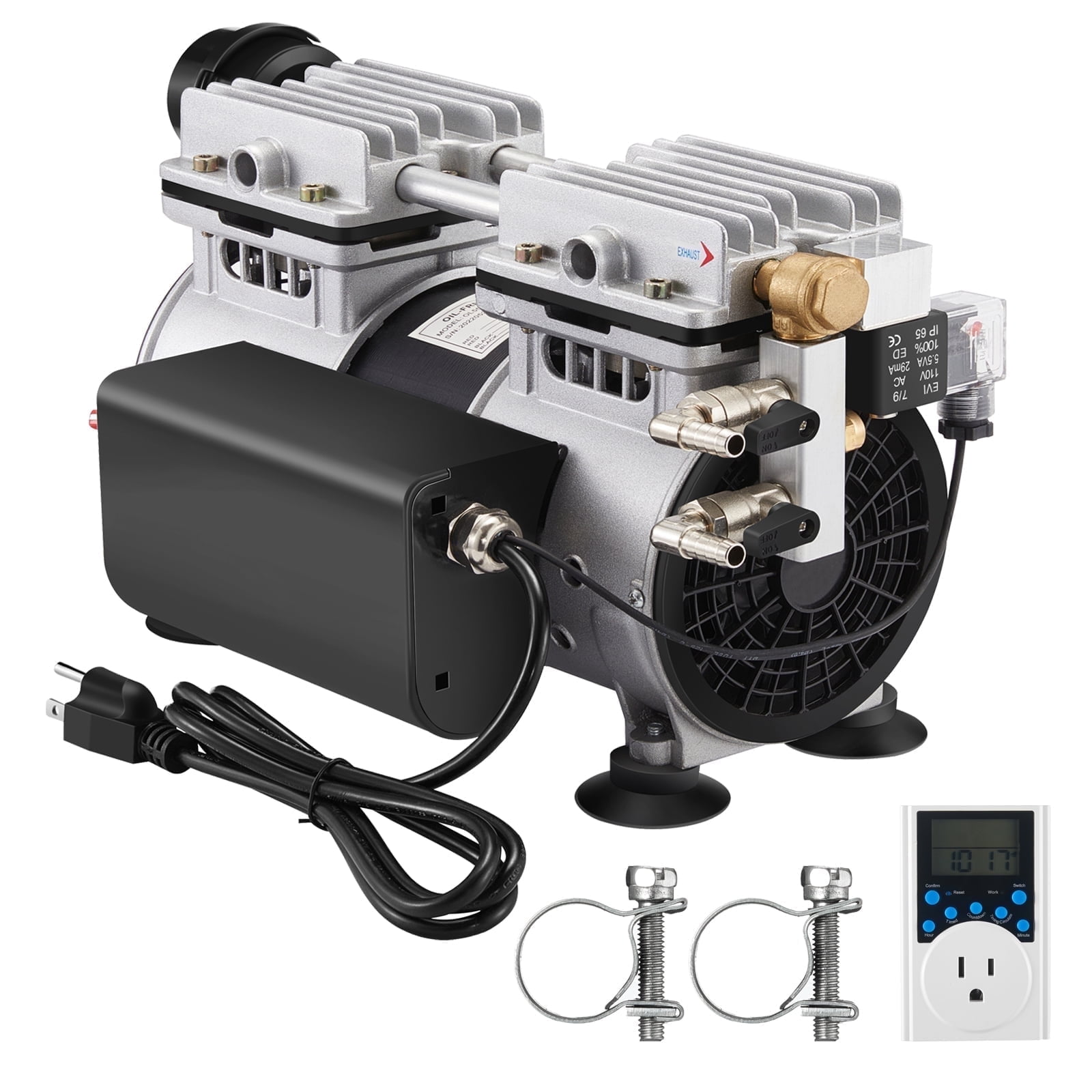 WRSTER-TECH 5.2 CFM Pond Aerator Pump Aeration Compressor Timer 3/4 HP ...