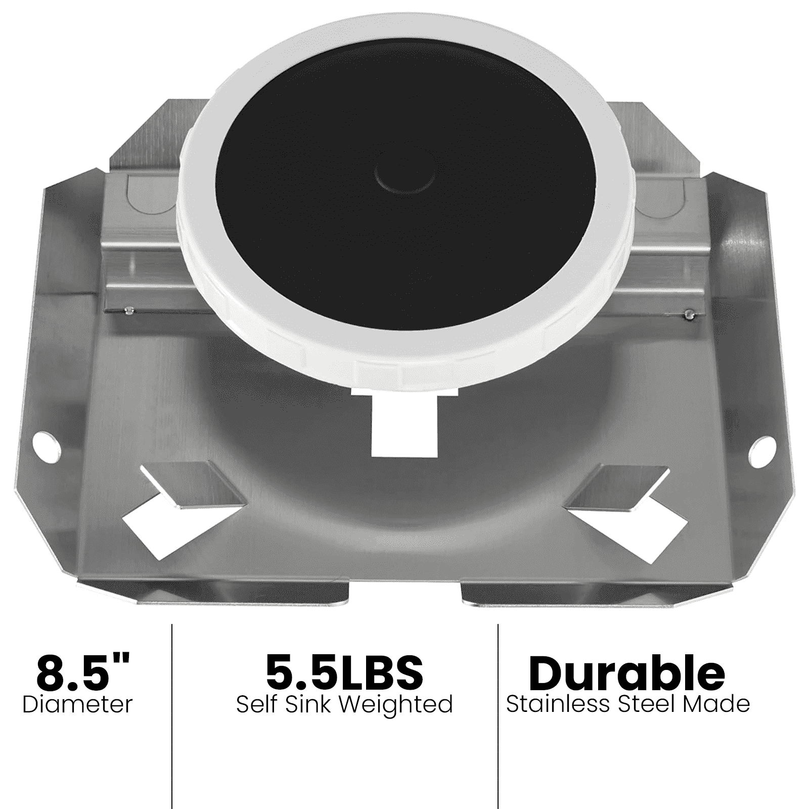 WRSTER-TECH Stainless Steel 8.5" Aeration Diffuser Heavy Duty for Pond ...