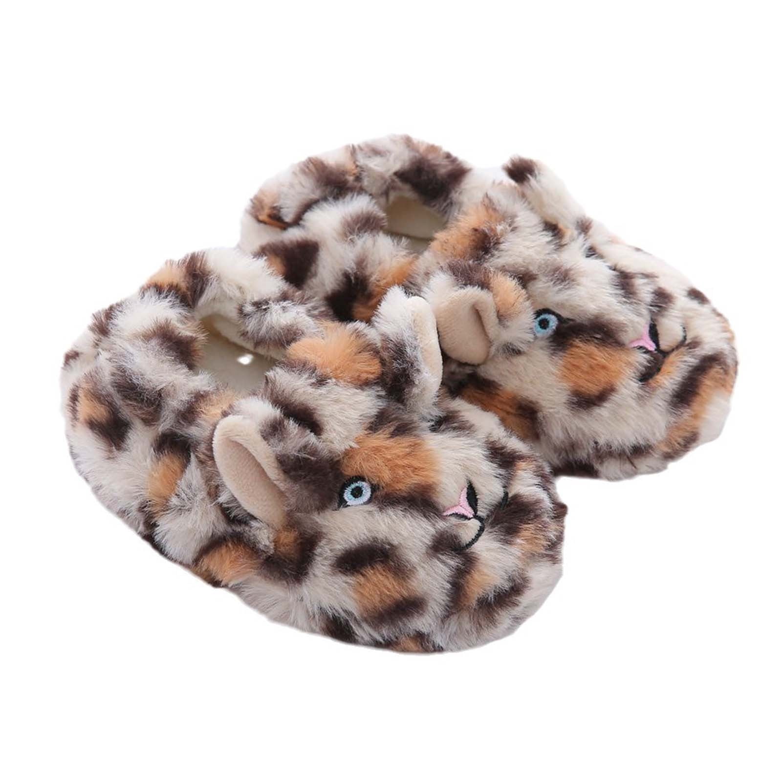 WRTFVZA Fuzzy Slippers Girls Winter Warm Fuzzy Slippers Indoor Cozy ...