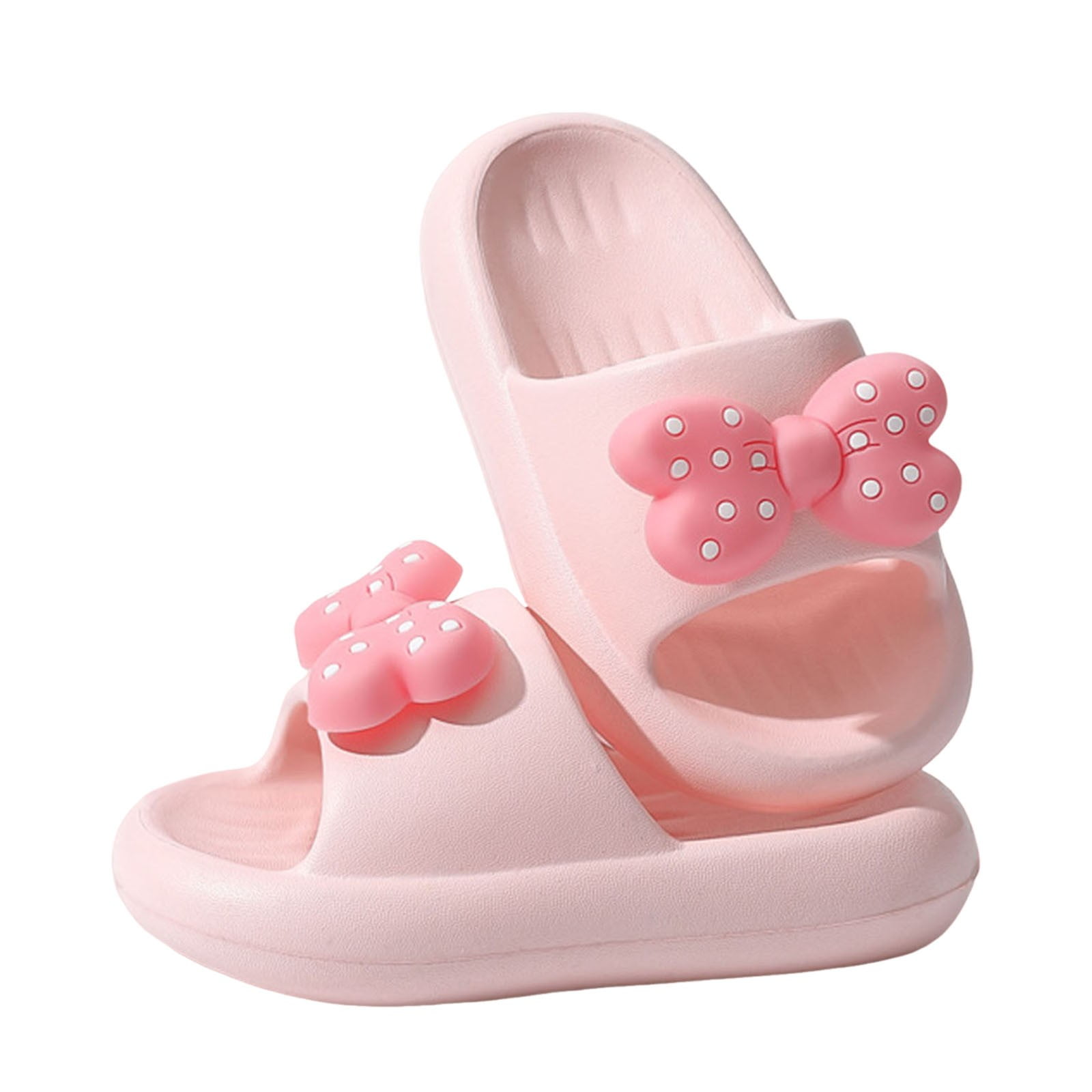 WRTFVZA Girls Slide Size 10-10.5 Years Cloud Bow Slide Shower Slippers ...