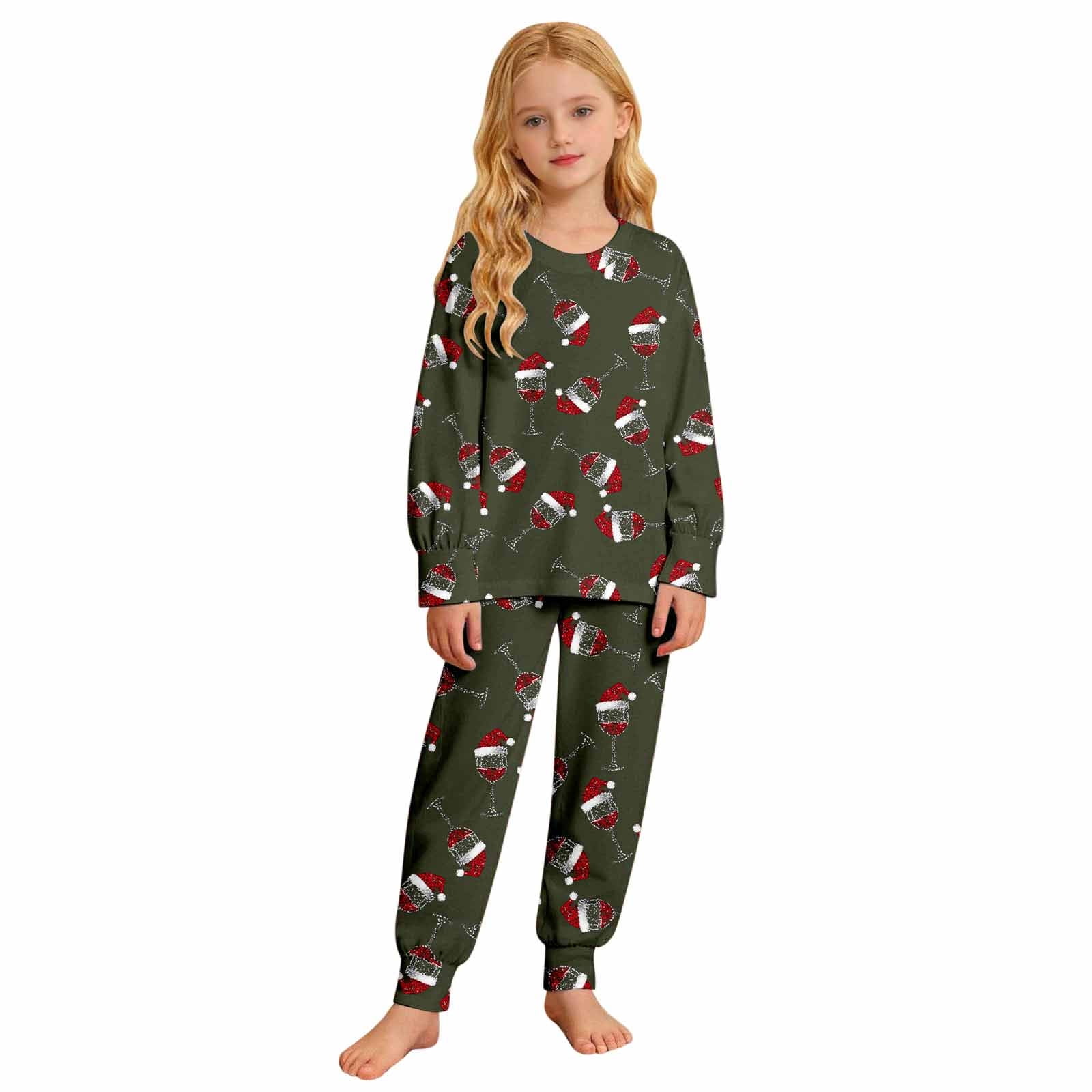 WRTFVZA Reindeer Christmas Pajamas, Girls Holiday PJ Set, Rudolph ...