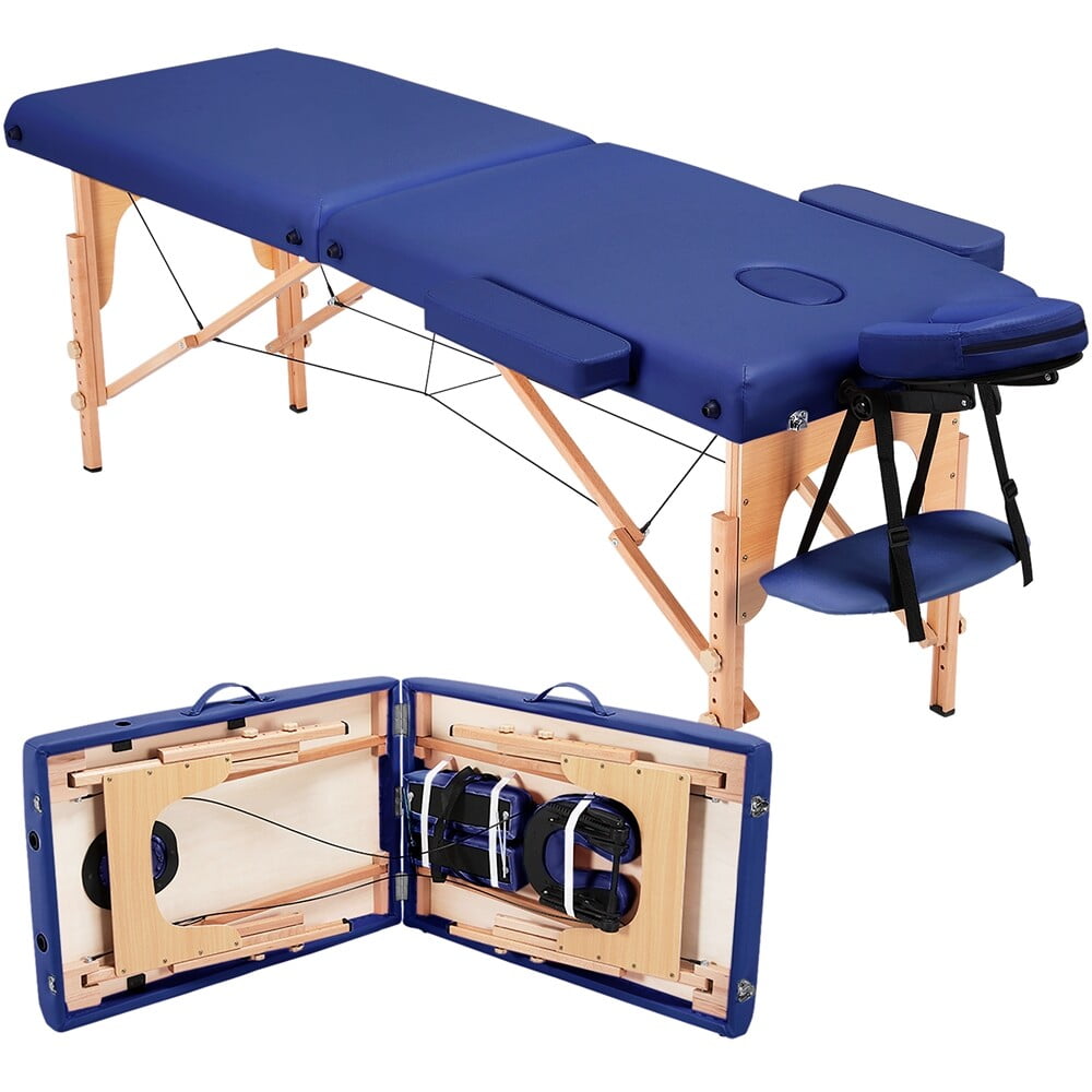 WRTHN Portable Folding Massage Bed - Three stage Adjustable Height Spa Bed/Therapy Table ...