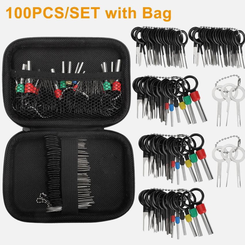 WRWolf 100-Piece Wire Terminal Removal Tool Kit - Car Connector Ejector ...