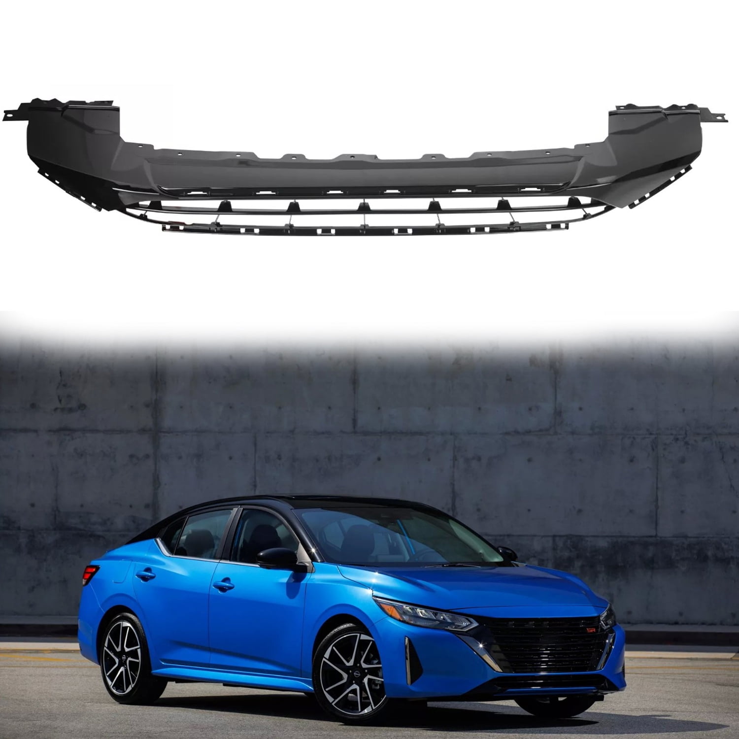 WRWolf Black Front Lower Grille for 2024–2025 Nissan Sentra – OE 62254 ...