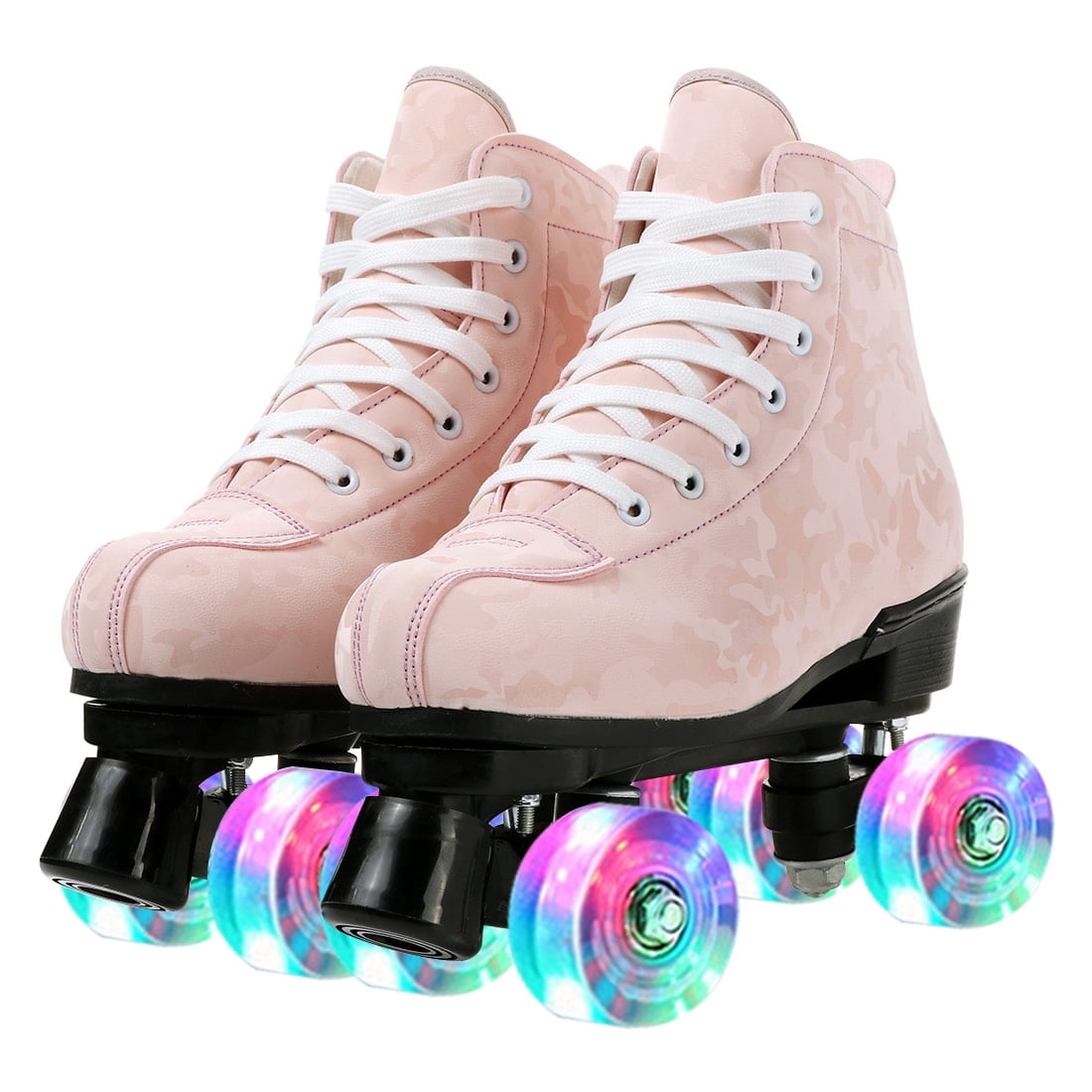 WRWolf Glow-Attracting Double Row Quadruple Wheel Rolling Shoes ...
