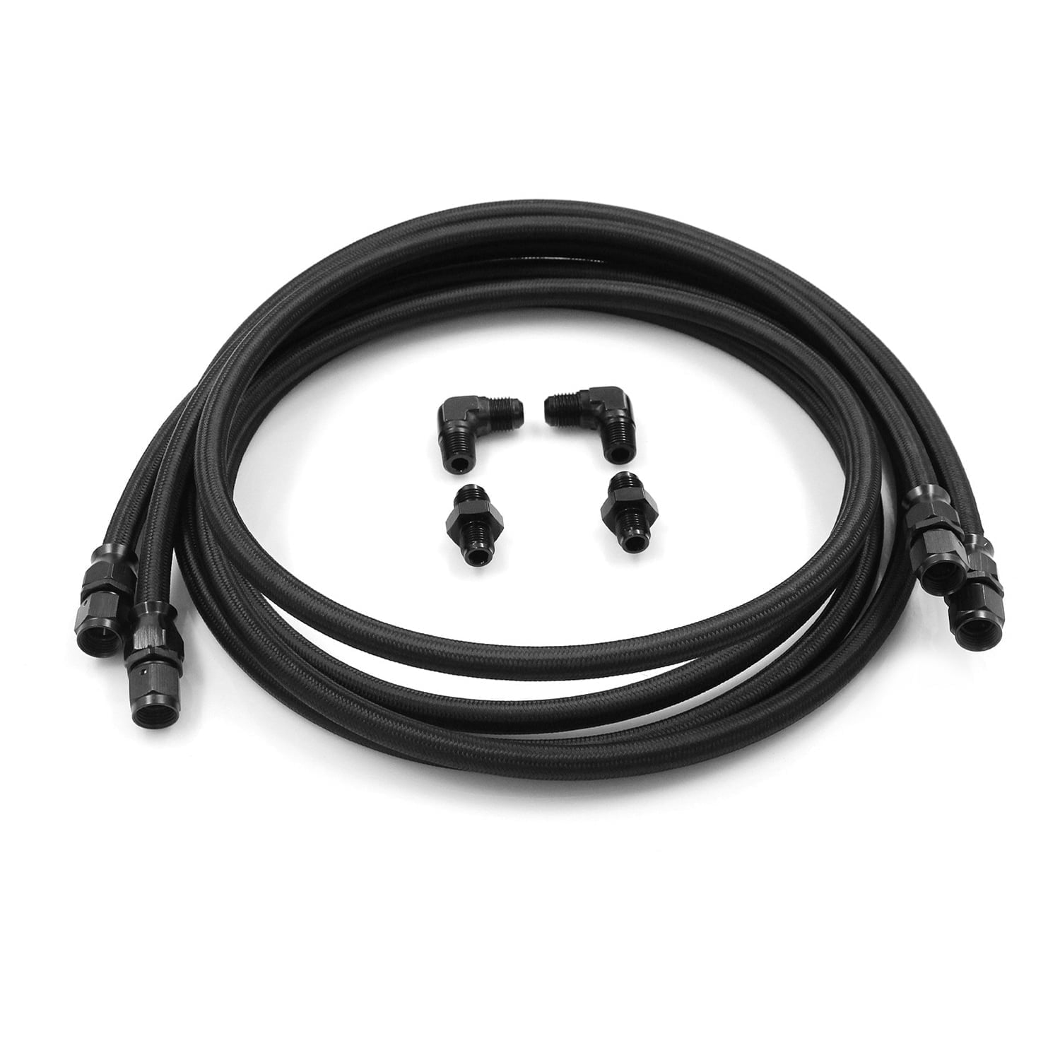 WRWolf SS Braided Transmission Cooler Lines Kit for Chevrolet & Ford ...