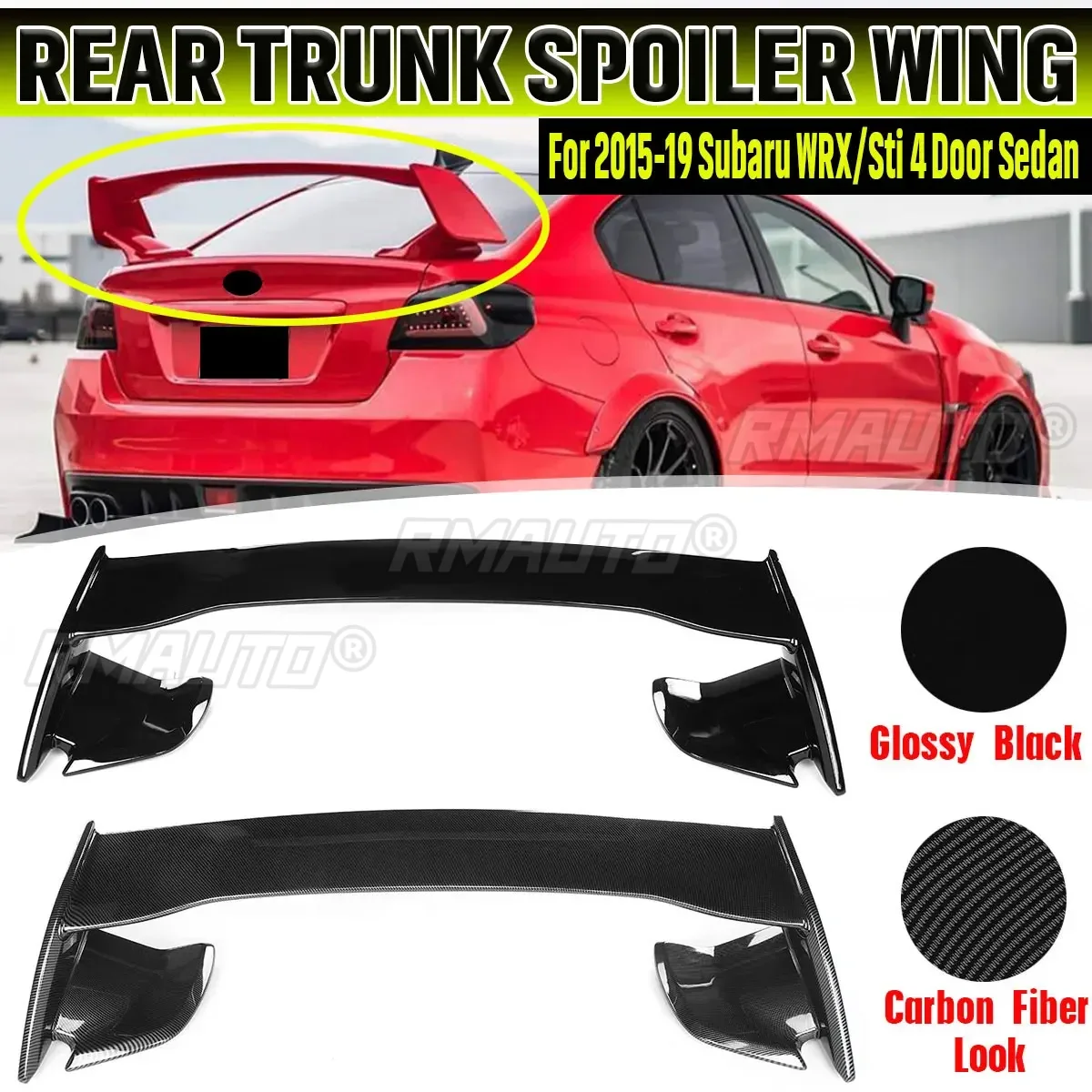 WRX Sti Car Rear Roof Spoiler Wing Lip Extension Rear Trunk Lip Boot ...