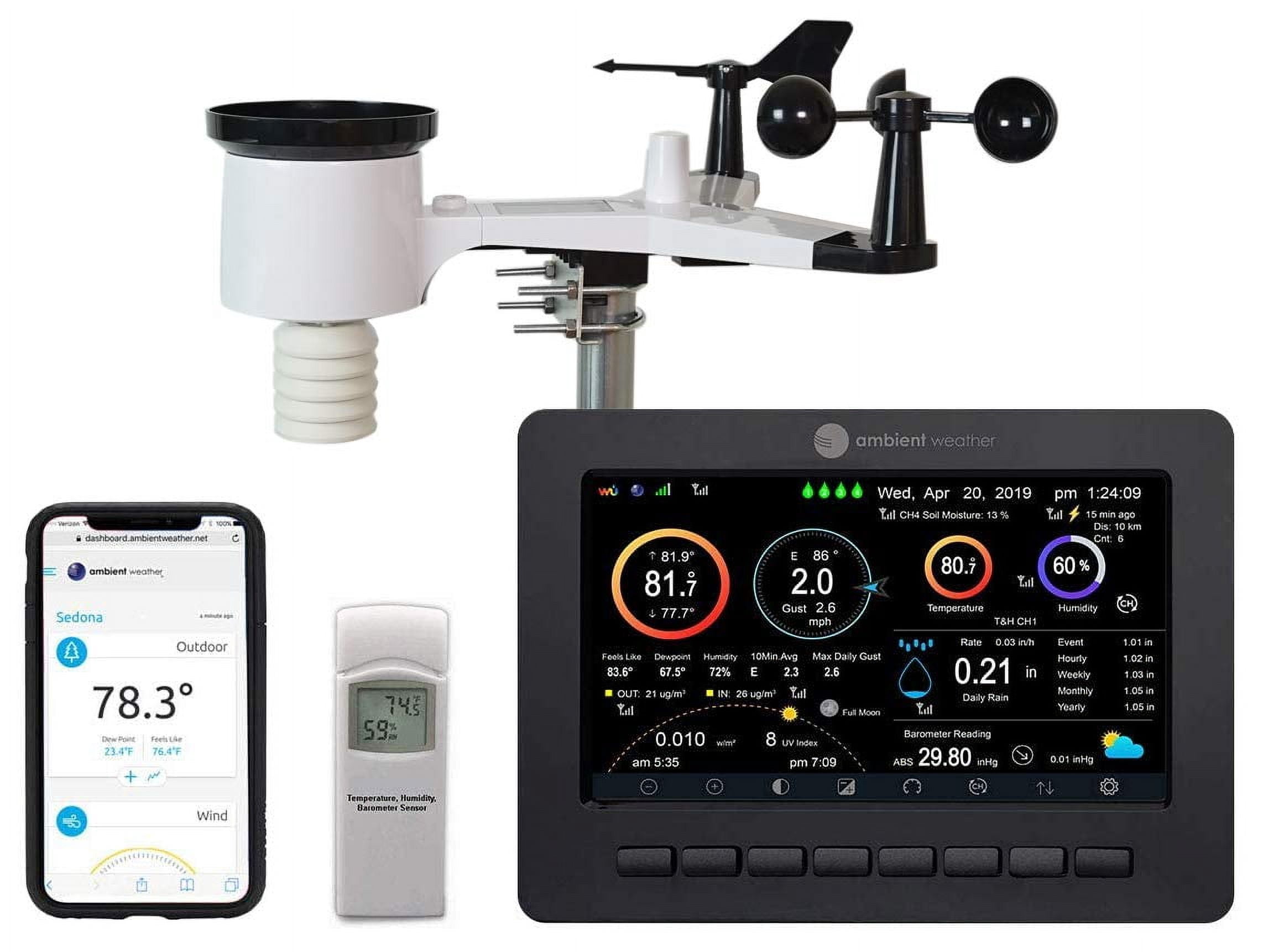 WS-2000 Smart Weather Station with WiFi Remote Monitoring and Alerts ...