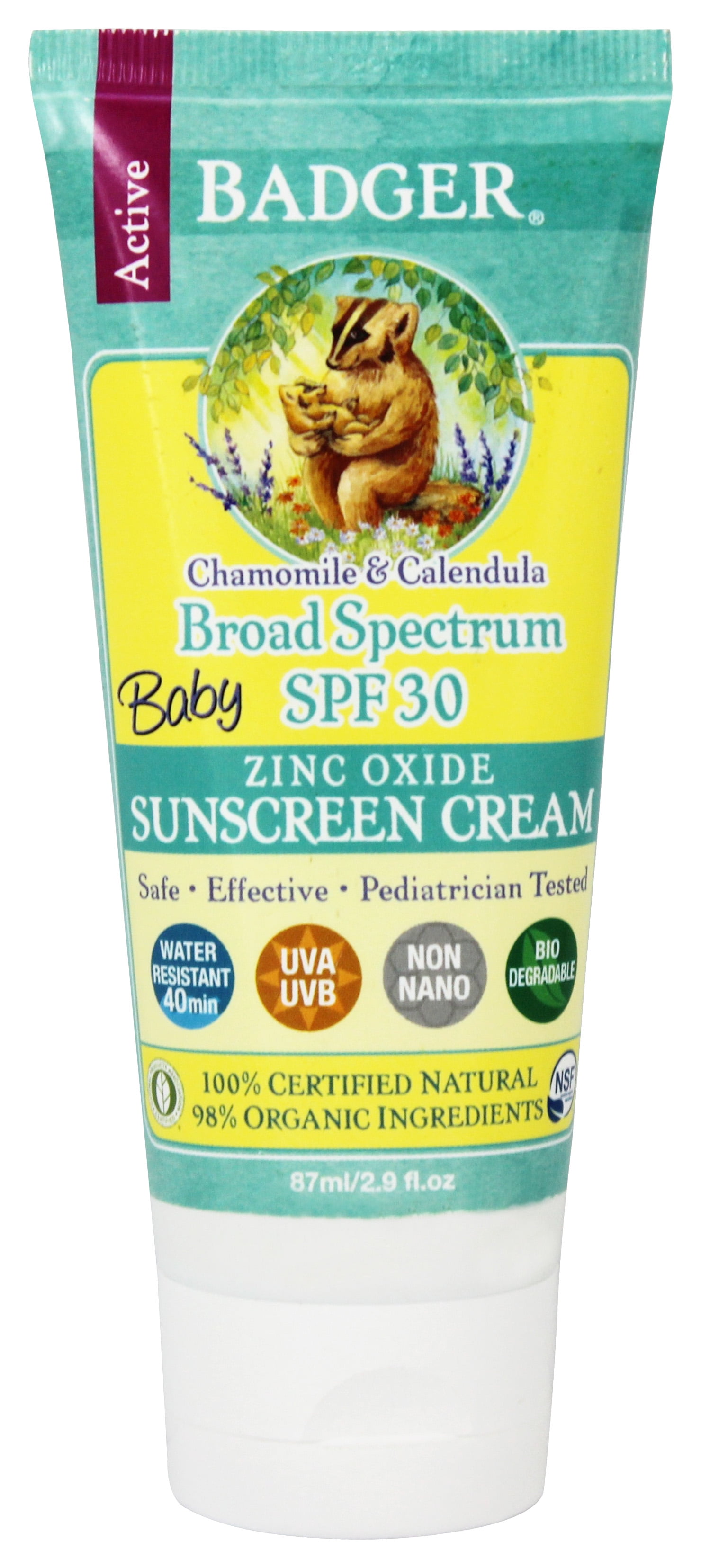 Badger - Baby Sunscreen Lotion - Chamomile & Calendula - SPF 30 - 4 oz ...